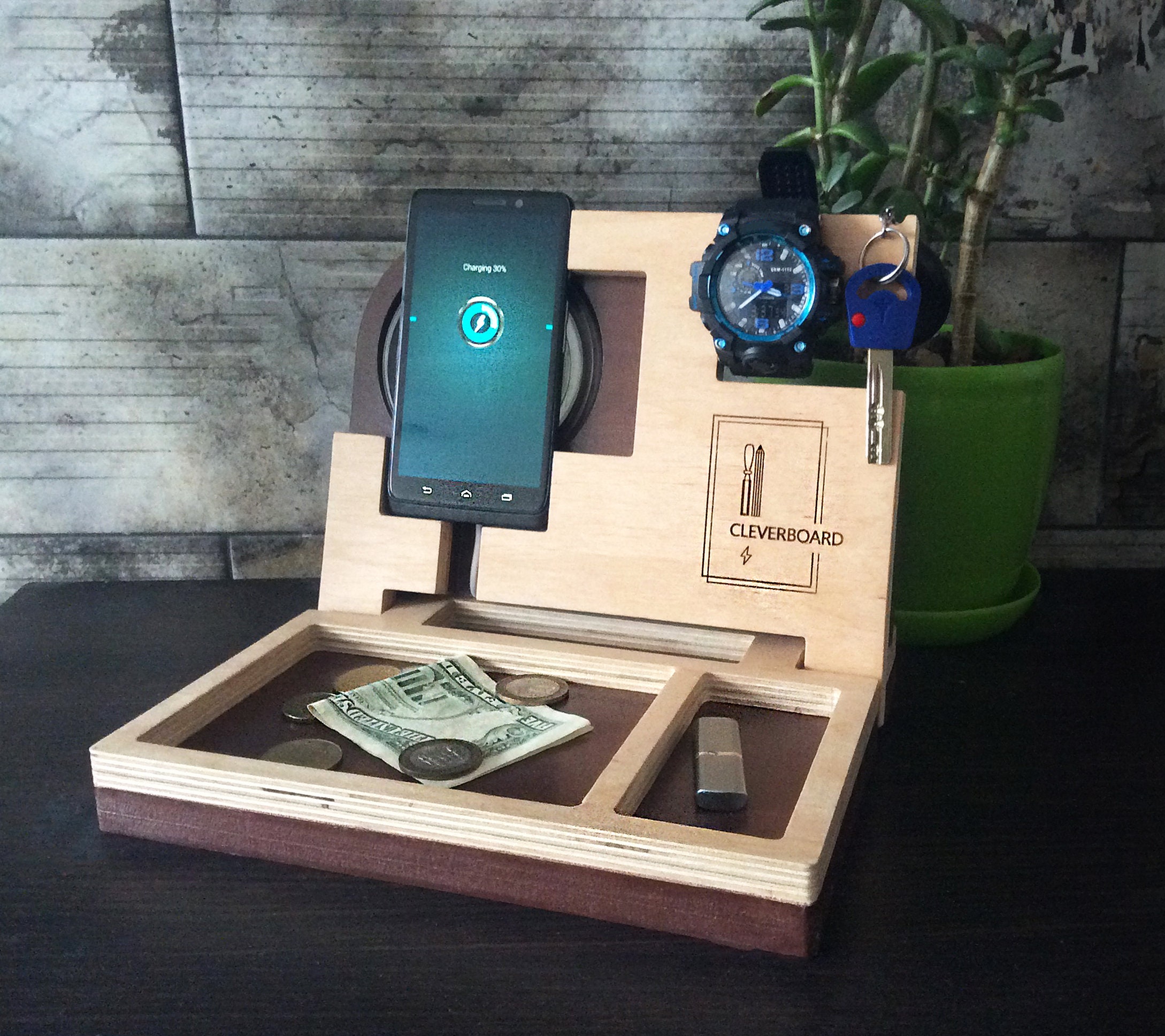 Wireless Phone Charger Docking Station Desk Organizer Qi - Etsy