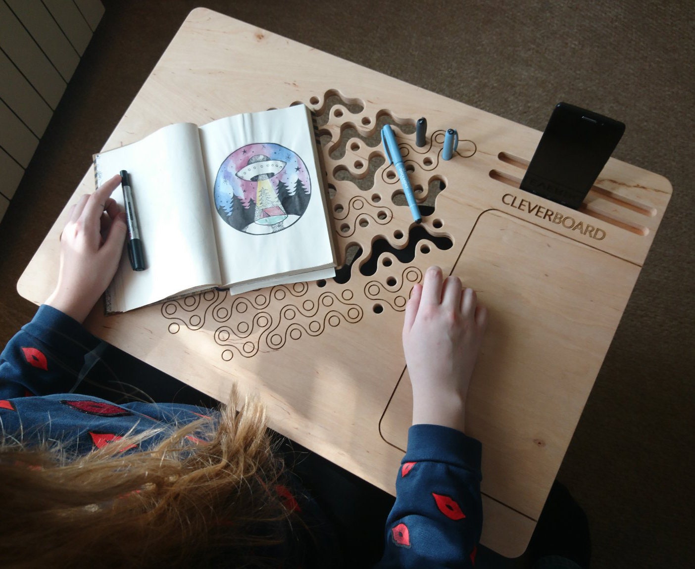 Wooden Laptop Tray Macbook Stand Husband Gift Docking Station | Etsy