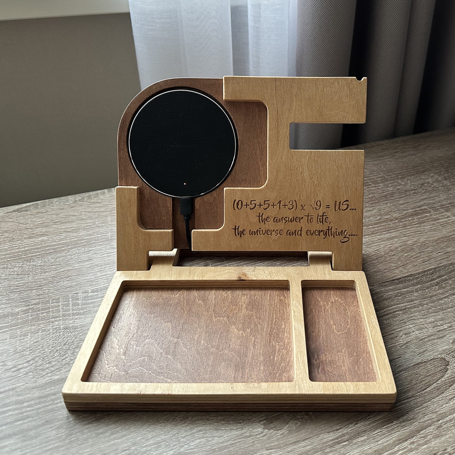 Stylish and Functional Wooden Docking Station for Smartphones and Other ...
