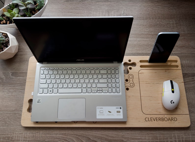 Laser Engraved Laptop Cooling Board: Vented Plywood Design - Etsy