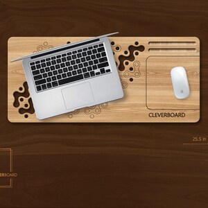 Laser Engraved Laptop Cooling Board: Vented Plywood Design - Etsy