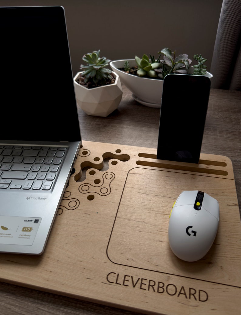 Laser Engraved Laptop Cooling Board: Vented Plywood Design - Etsy