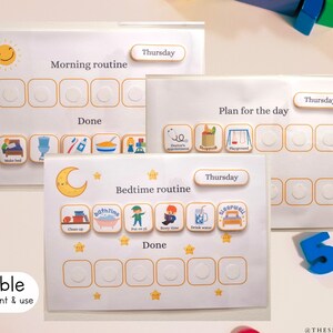 Printable Chore Chart for Kids. Visual Schedule to Help Toddlers With ...