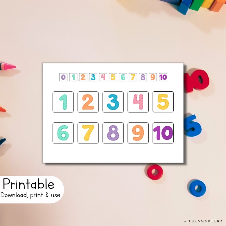 Number Matching and Counting Activity - Preschool Printable - Number ...