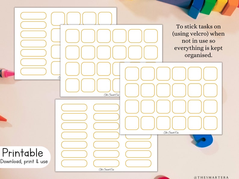 Chore Chart Printable for Kids. Visual Schedule to Help Toddlers With ...