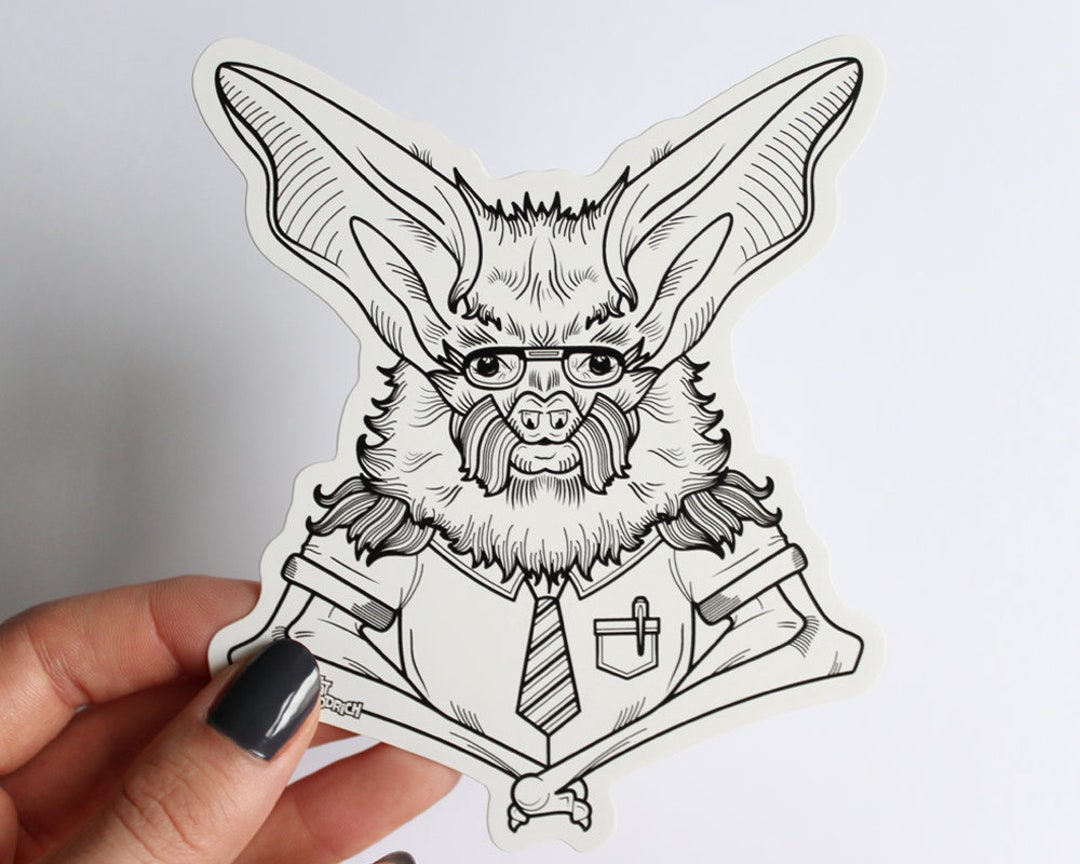 Bat Business Die Cut Vinyl Sticker Unique Friend Gift - Etsy