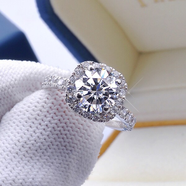 Real Moissanite Ring - Etsy