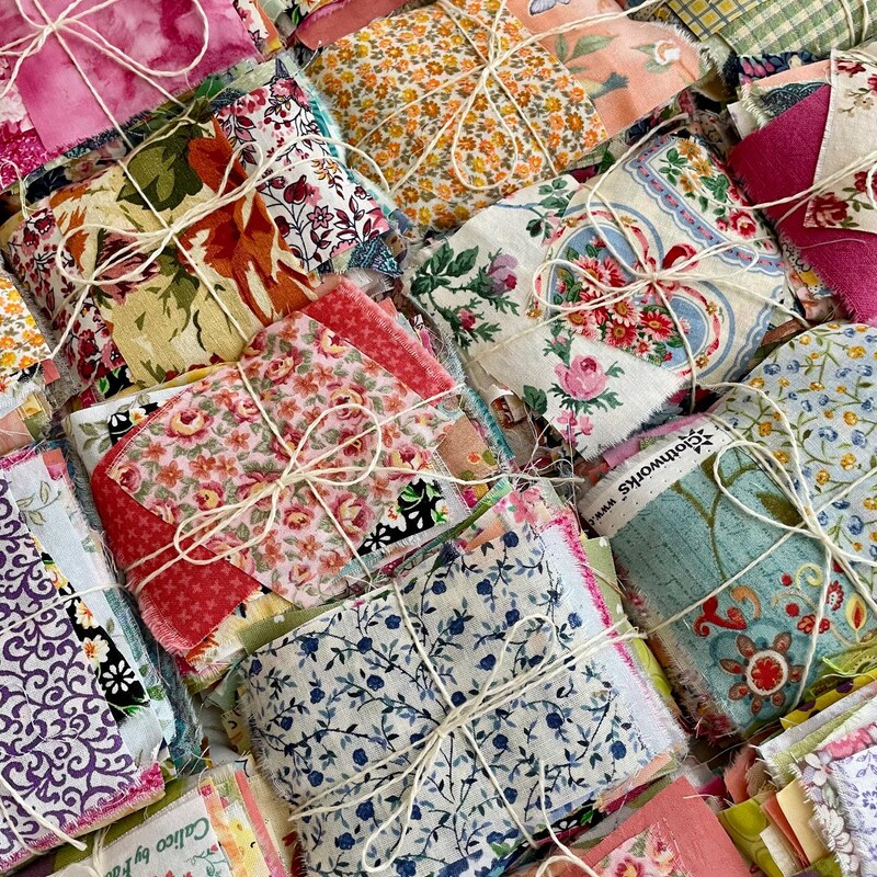 Fabric Scrap Bag - Etsy