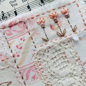 Blush Slow Stitch/embroidery Kit With Full-color Instructions, Floss ...