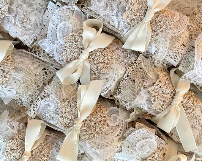 Vintage Lace Scraps and Snippets, 50 PIECES, Some Hand Made, All Kinds ...