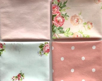 Pastel Flowers Fabric Watercolor Floral Boho Spring Floral by ...