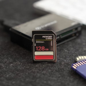 SD Memory Card Enamel Pin! Perfect Gift for Photographers, Filmmakers ...