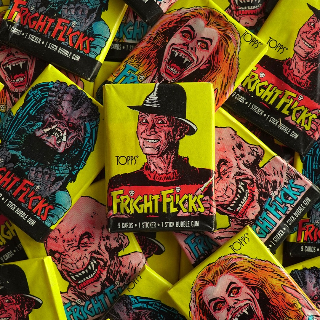 Fright Flicks Vintage Topps Movie Trading Cards Wax Pack. Nostalgia 80s ...