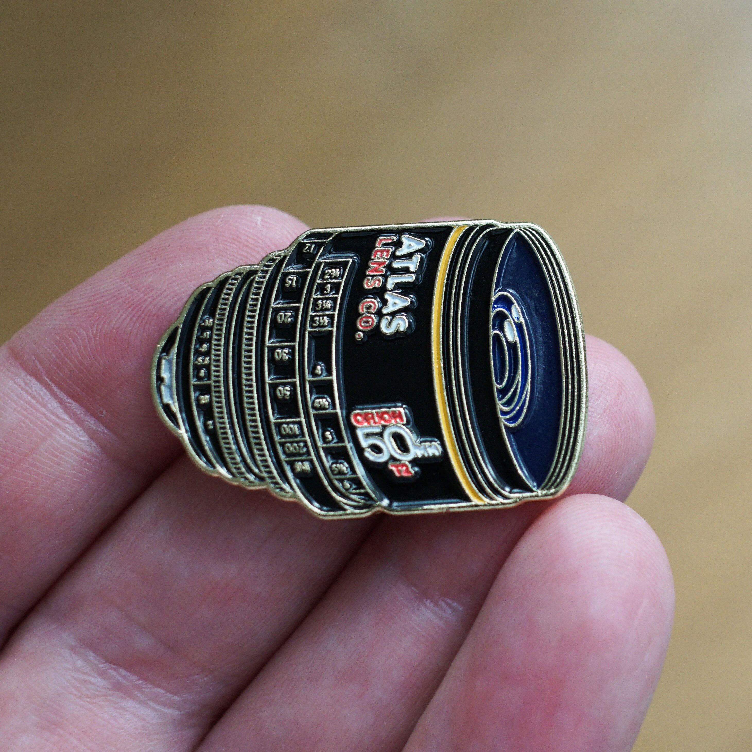 50mm Anamorphic Lens Enamel Pin Perfect for Cinematographers ...