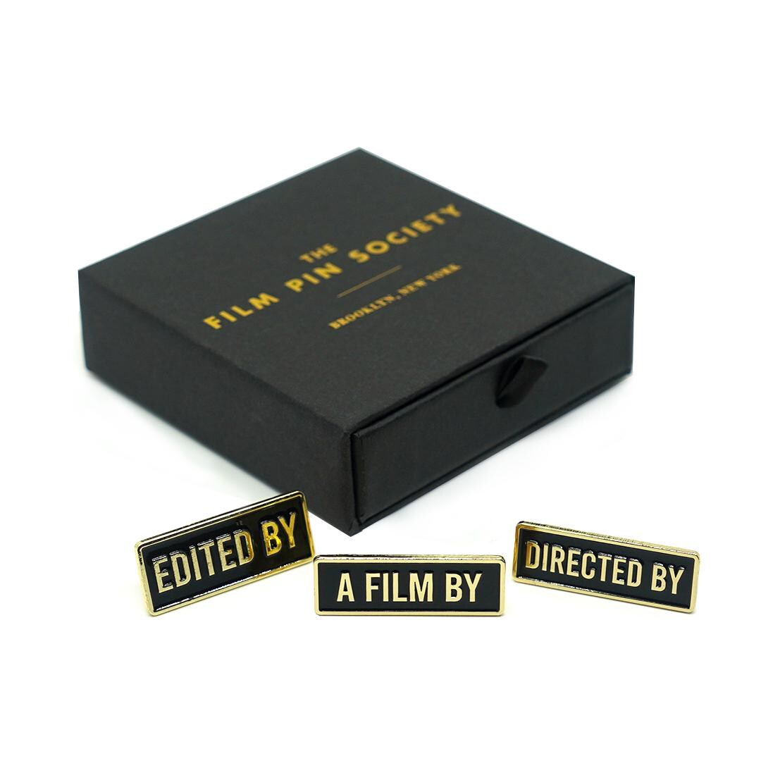Film Credits Enamel Pin Box Set – 3 Movie Credit Pins in Custom Gift ...