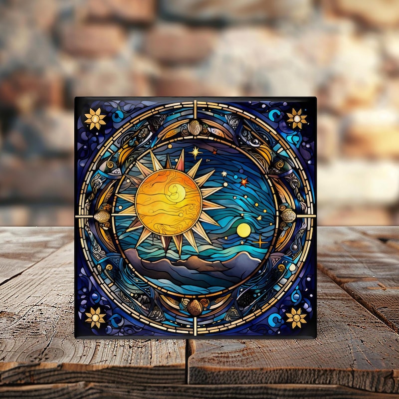 Moon Ceramic Tile - Etsy