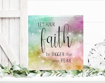 Don't Be Afraid, Just Believe 6x6 Vinyl Decorated Ceramic Tile Faith ...