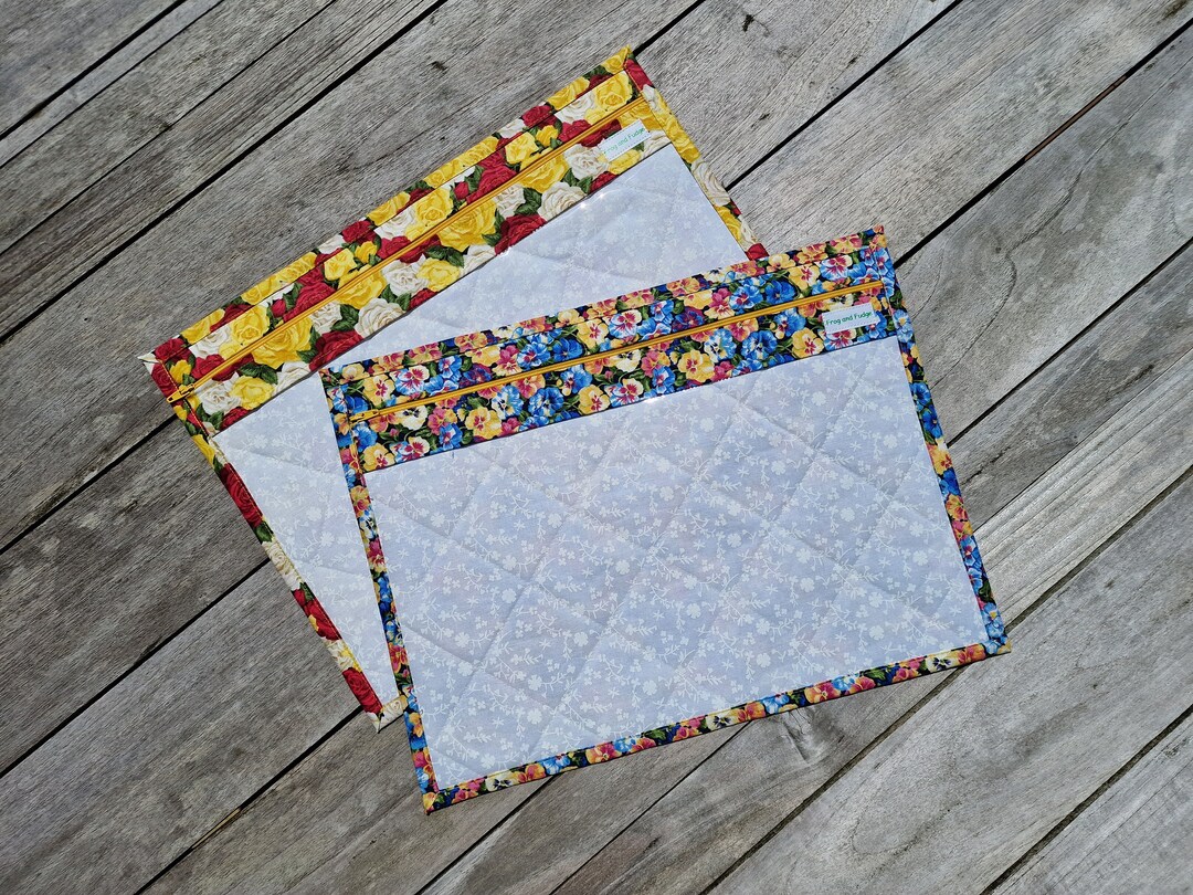 Floppy Vinyl Fronted Project Bag Craft Bag Cross Stitch Bag Diamond ...