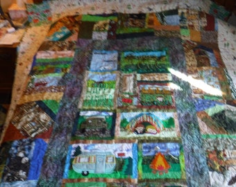 Camping quilt | Etsy