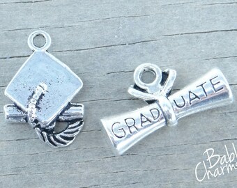 Graduation cap charm | Etsy