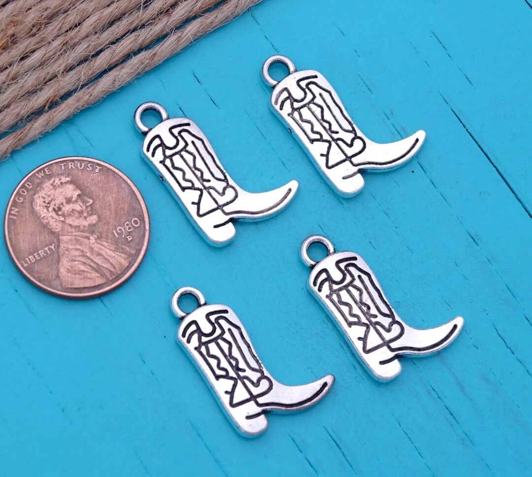 12 Pc Cowboy Boot Charmcowgirl Boot Charmcharms Box35 - Etsy