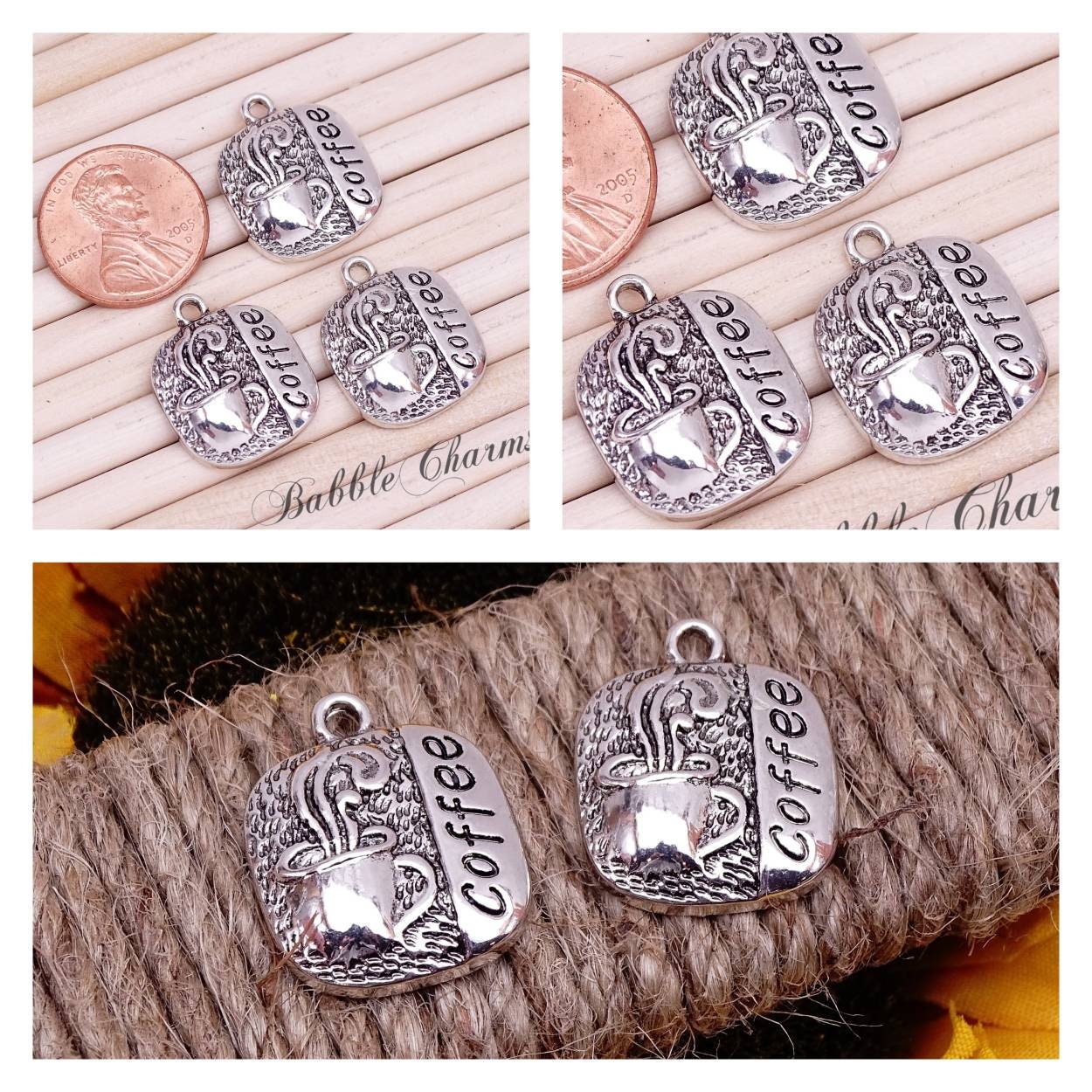 12 Pc Coffee Charm Coffee Coffee Charm. Alloy Charm Very - Etsy
