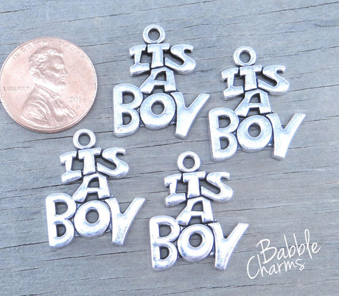 12 Pc It's a Boy Charm, It's a Boy, New Baby Charms. Alloy Charm ,very ...