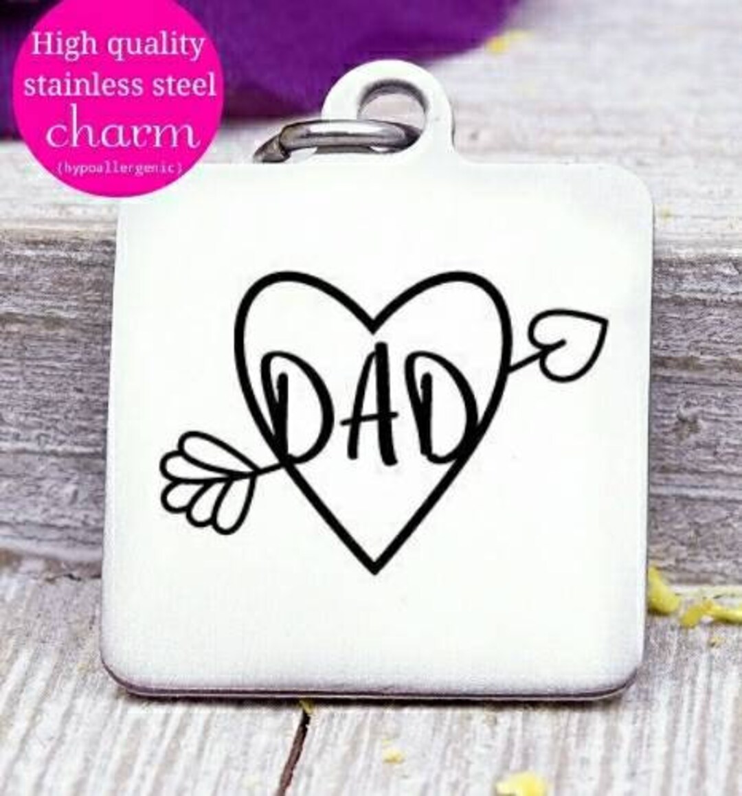 Dad Dad Charm I Love My Dad Charm Mother Love Charms - Etsy