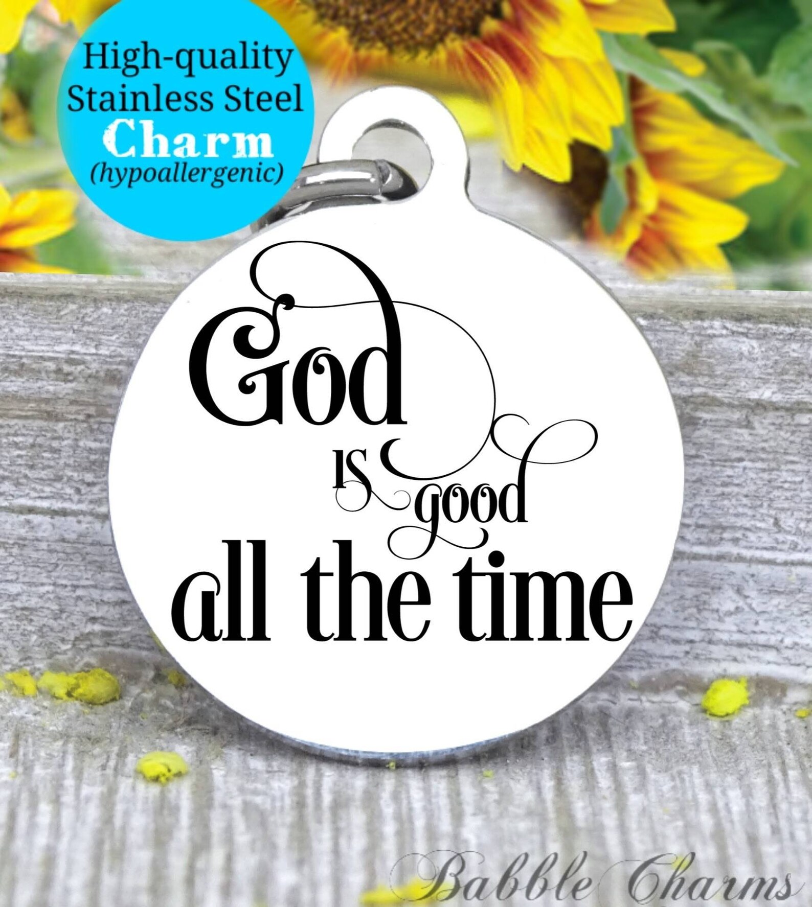 God is Good Jesus God God Charm Jesus Charm Steel Charm | Etsy