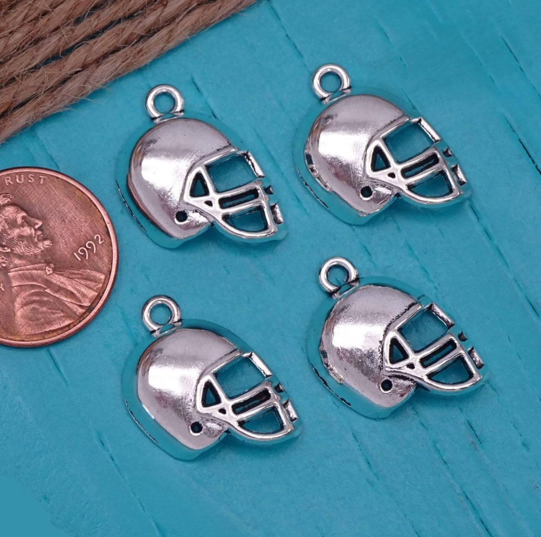 12 Pc Football Helmet Charm, Football Charm, Football, Charms ...