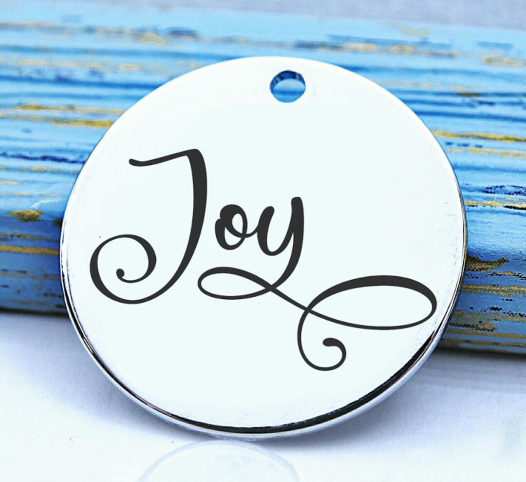 Joy Joy Charm Find Joy Be Joyful Joyful Charm Steel Charm - Etsy