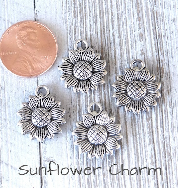 12 pc Flower charm flower charms. Alloy charm very high | Etsy