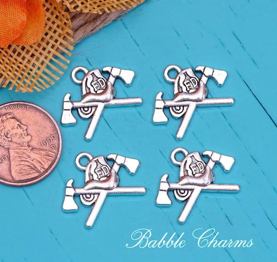 12 Pc Fireman Axe Charm Fire Fire Axe Charms. Alloy Charm - Etsy