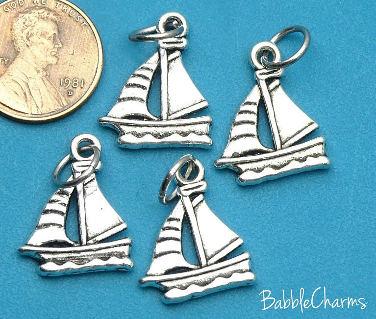 12 pc Boat charm sailboat sailboat charm boat charm | Etsy
