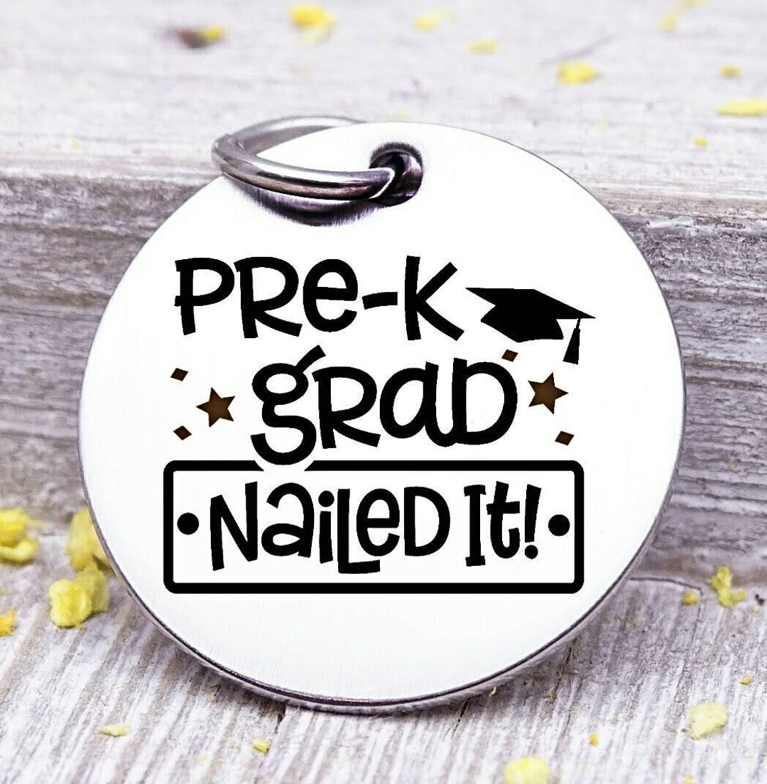Preschool Grad Pre K Graduation Graduation Charm Stainless - Etsy
