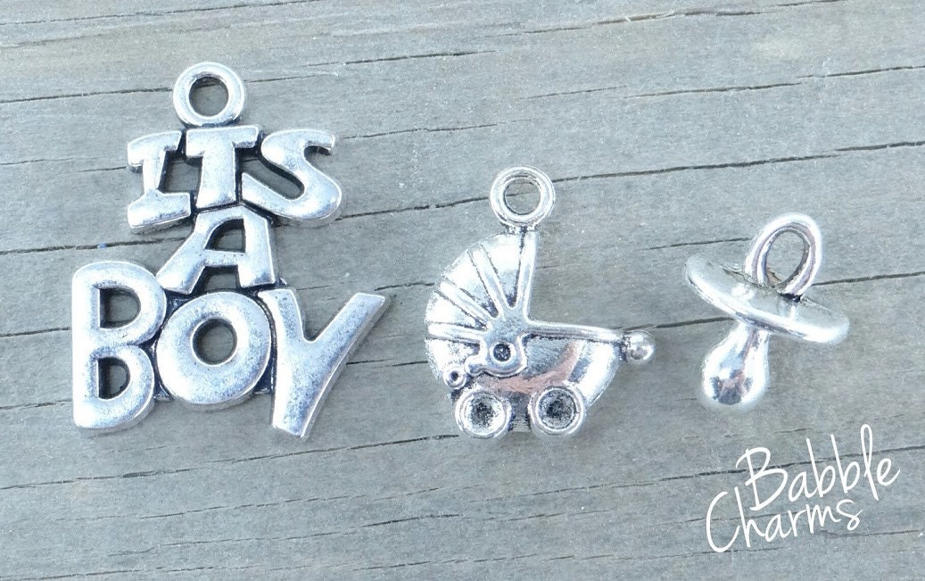It's a Boy Charm It's a Boy New Baby Charms. Alloy | Etsy