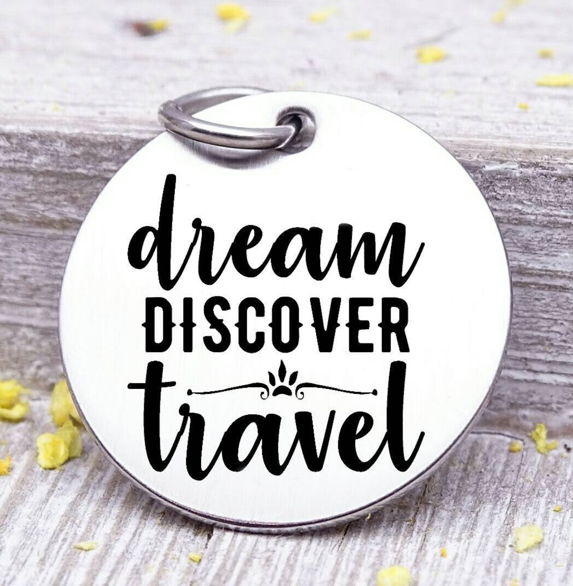 Dream Discover Travel Travel Charm Road Trip Charm. Steel - Etsy