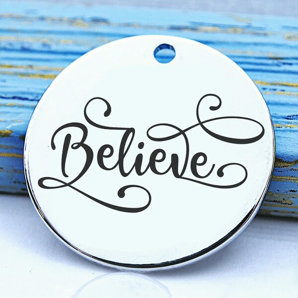 Believe Charm - Etsy