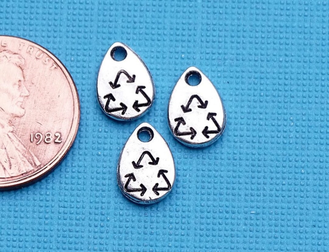 12 Pc Recycle Charm Recycle Recycle Charms Charms - Etsy