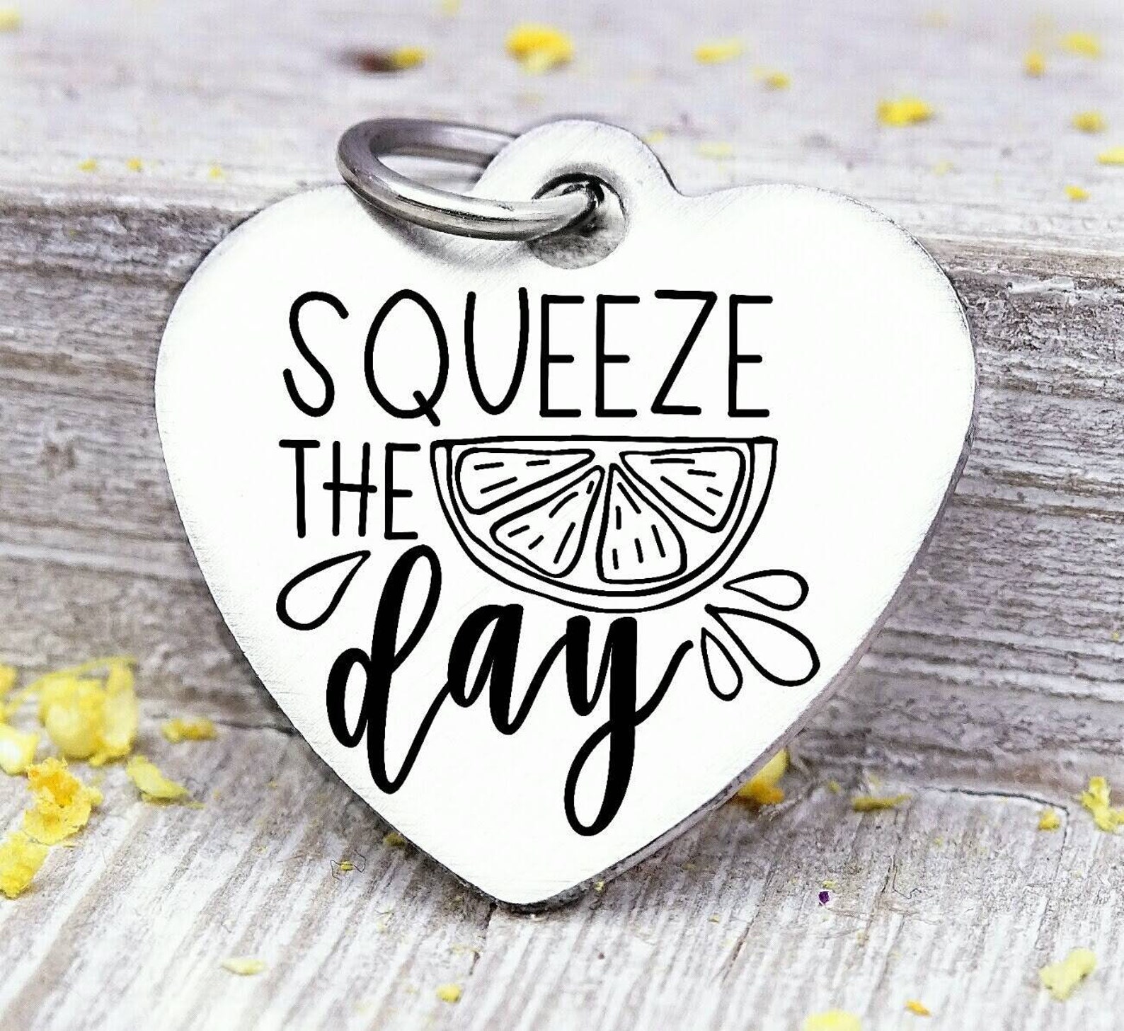 Squeeze the day seize the day squeeze fruit charm I love | Etsy