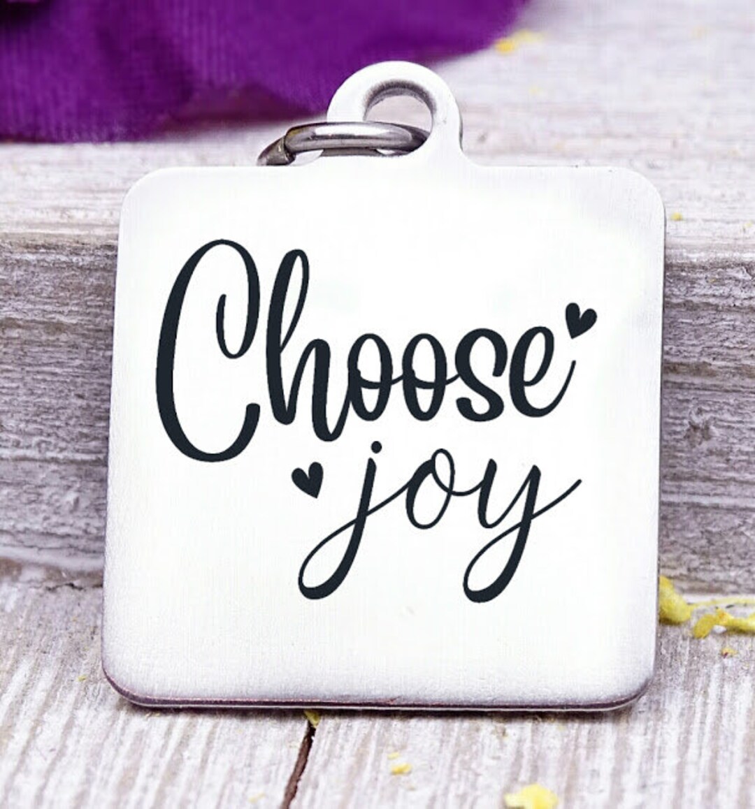 Choose Joy, Choose Joy Charm, Joy, Joy Charm, Steel Charm 20mm Very ...