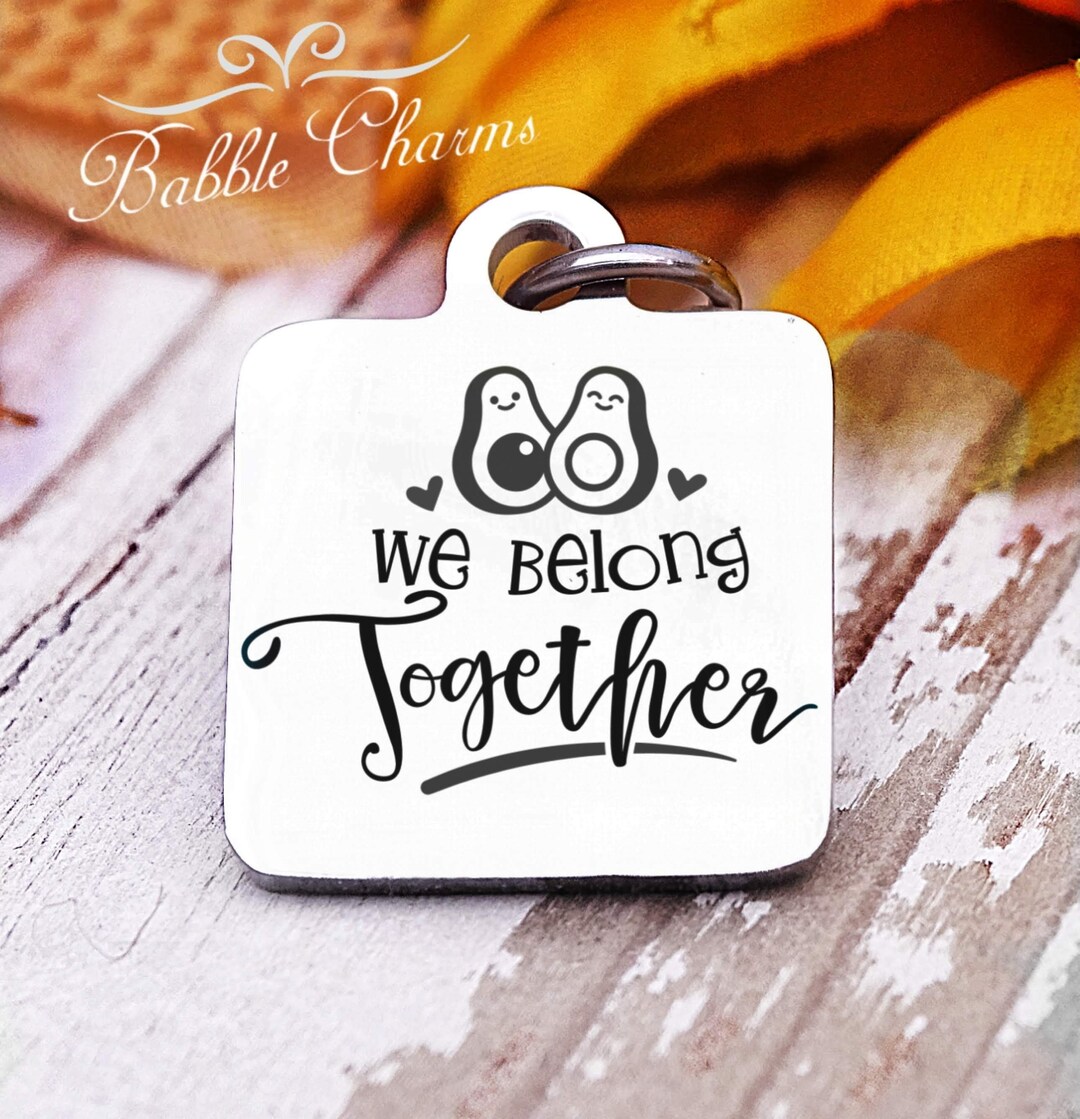 We Belong Together I Love You Charm Steel Charm 20mm Very - Etsy UK
