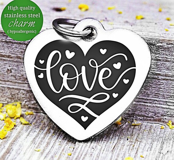 Love Love charm arrows boho arrow charm Steel charm 20mm | Etsy
