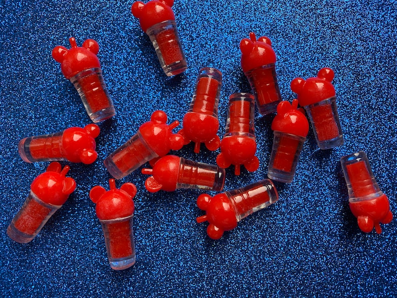 8pc. Mickey Mouse and Minnie Mouse Red Slushies, Disneyland, Planar ...