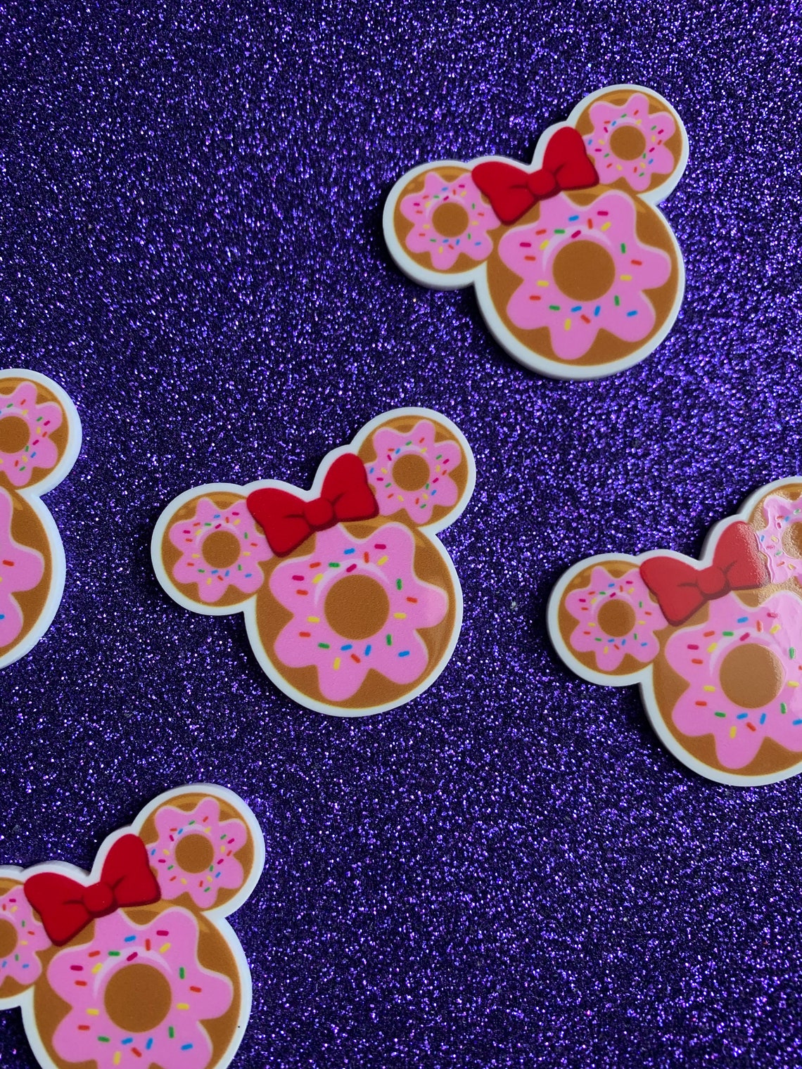 5pc. Mickey Mouse and Minnie Mouse Donut Lollipop - Etsy UK