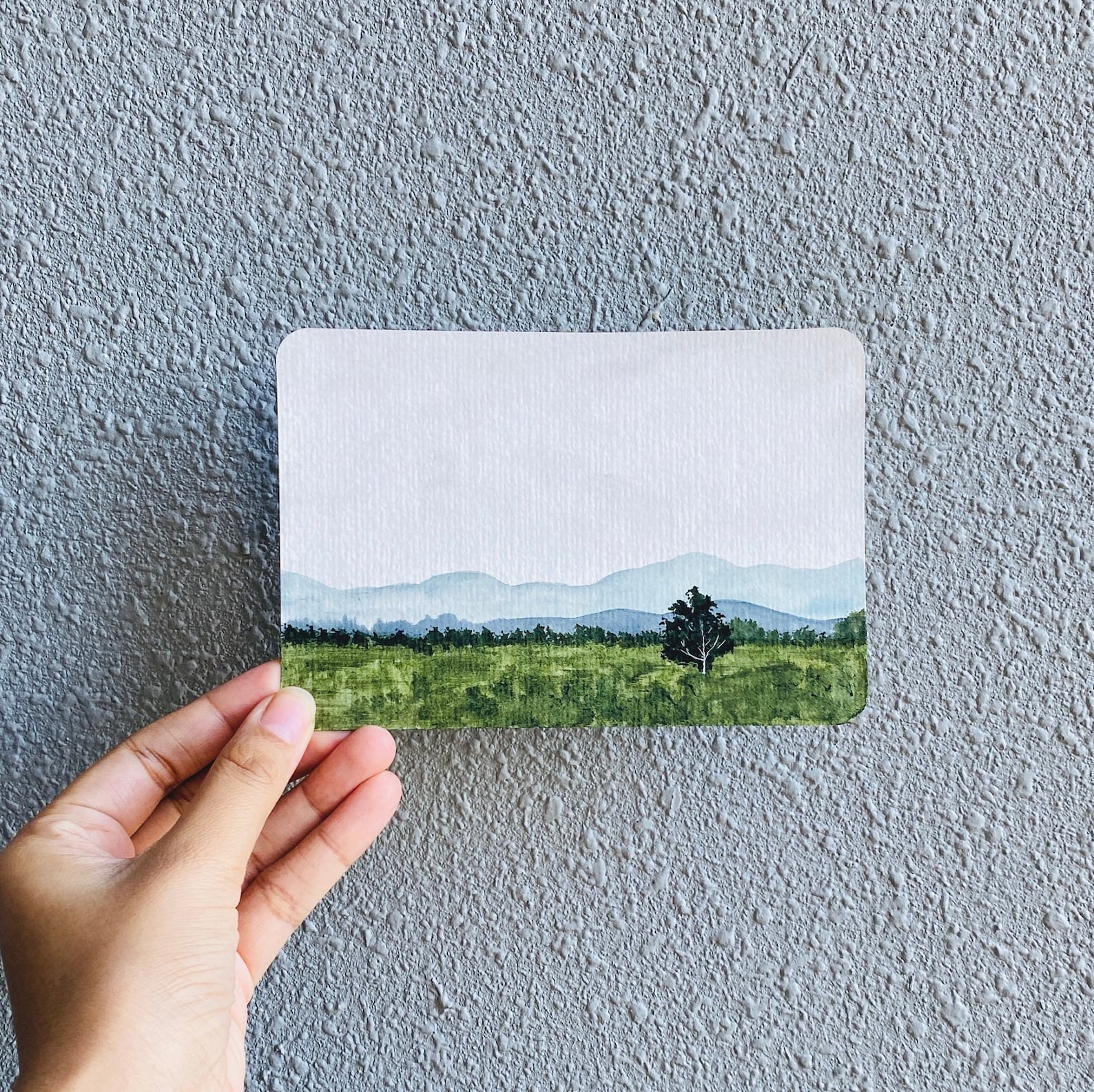 Original Watercolour Painted Postcard - View - Etsy