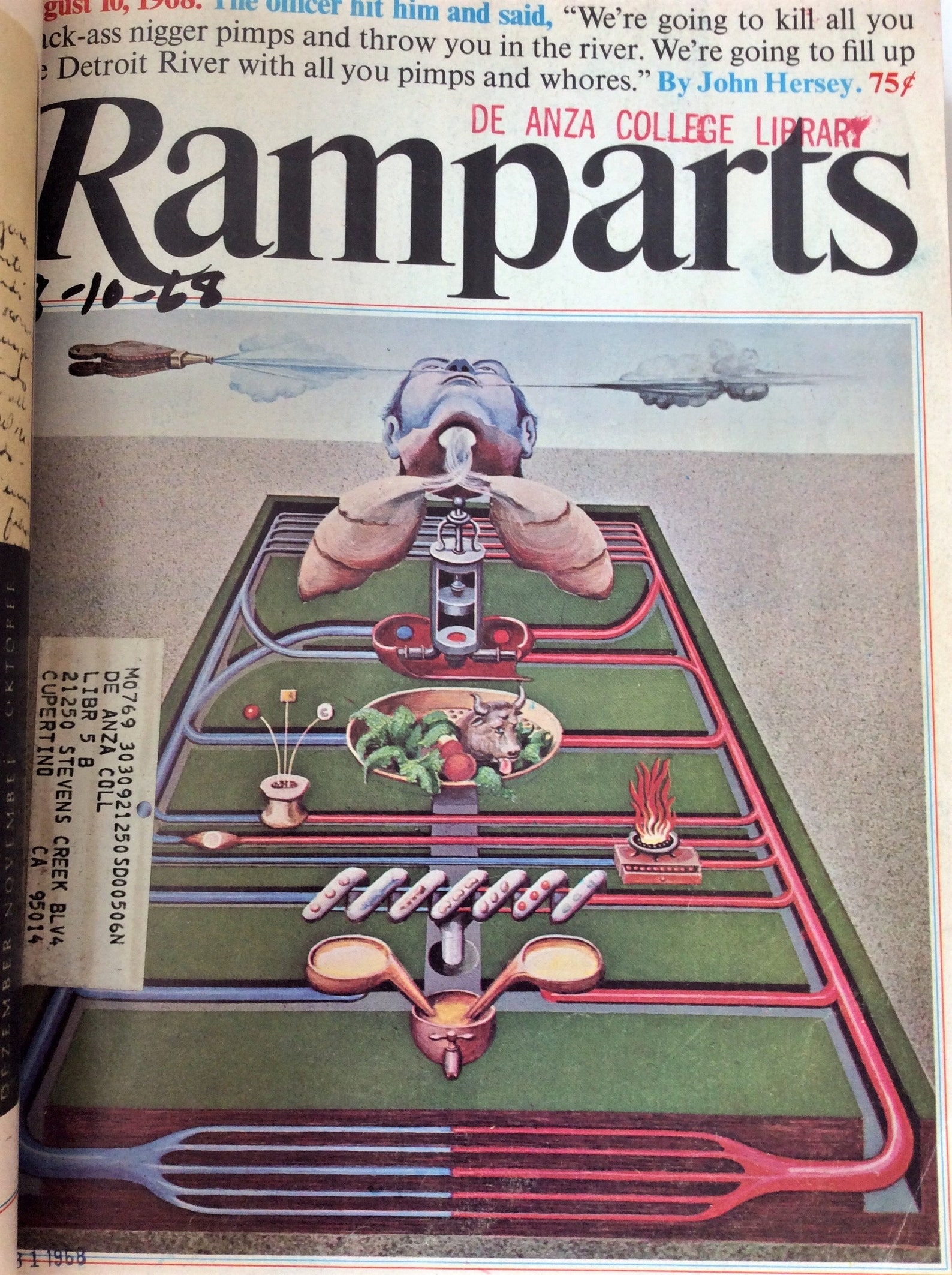 Ramparts Magazine. July 1968 June 1969 Issues, Bound by De Anza College ...