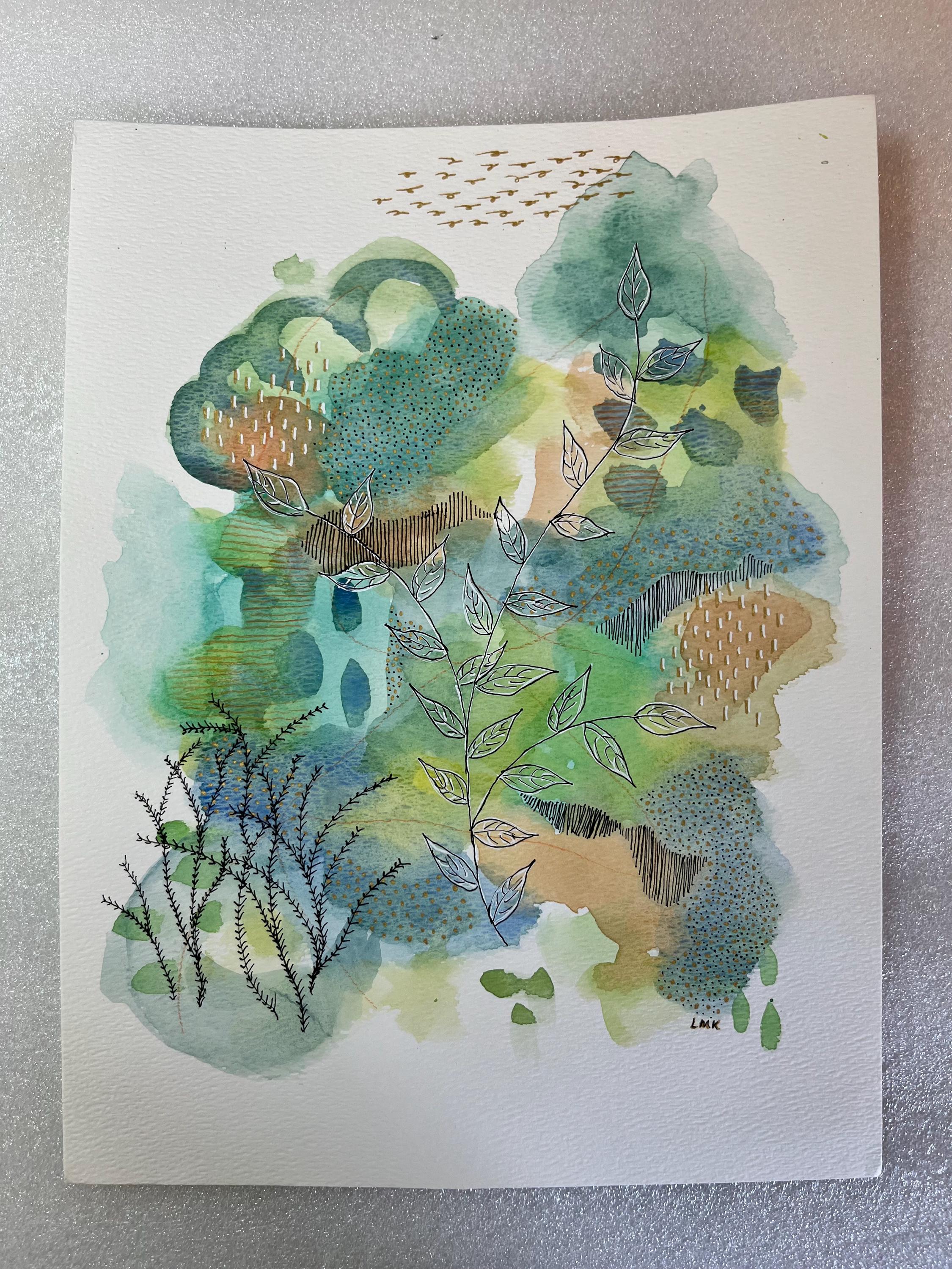 Watercolor Painting, Pen and Ink, Abstract Art - Etsy