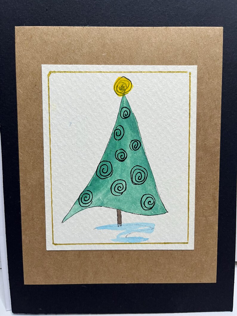 Christmas Cards, Watercolor, Pen and Ink, Blank Inside - Etsy