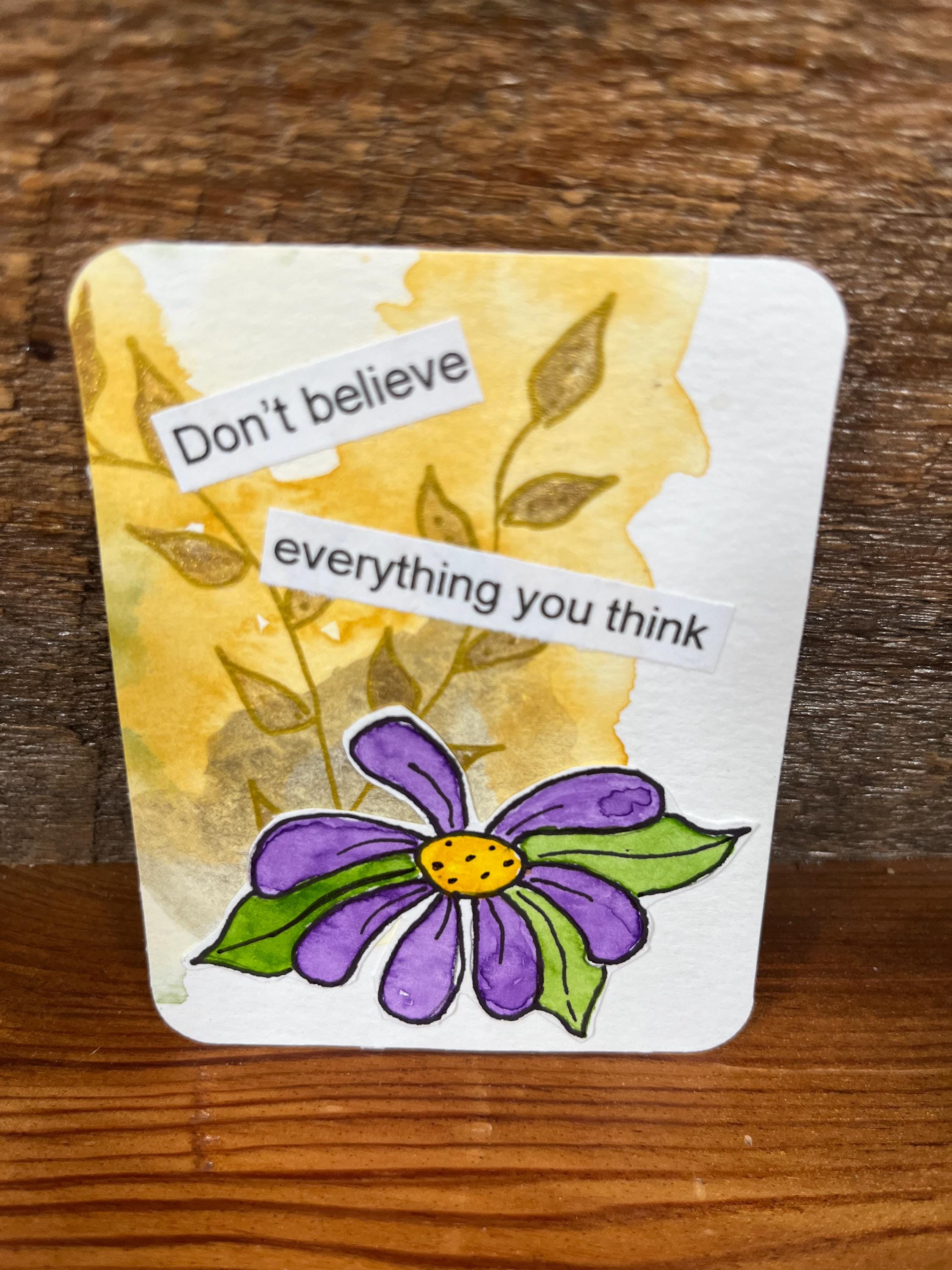 Kindness Cards, Handmade, Mixed Media, 4 Pack, Assorted, Inspirational ...